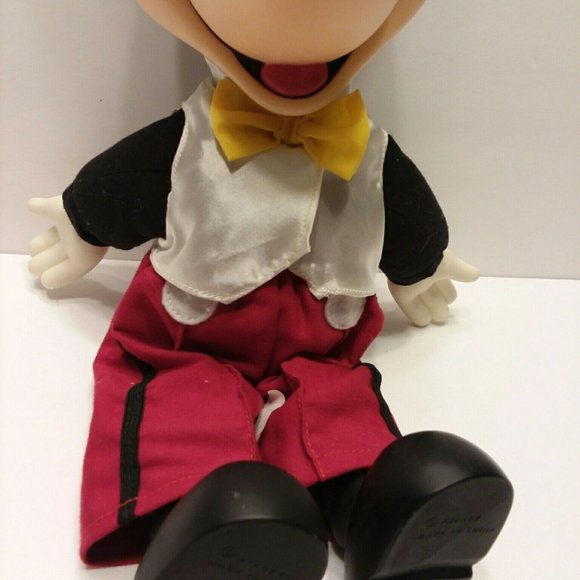 Disney | Toys | Vintage Tuxedo Mickey Mouse Doll Rubber Plastic Head ...